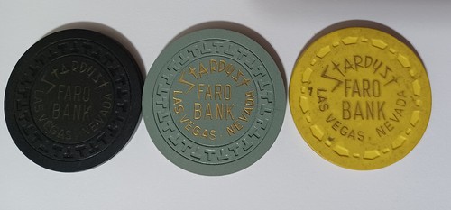 (3) Stardust Faro Bank Chips-Las Vegas Nevada | eBay