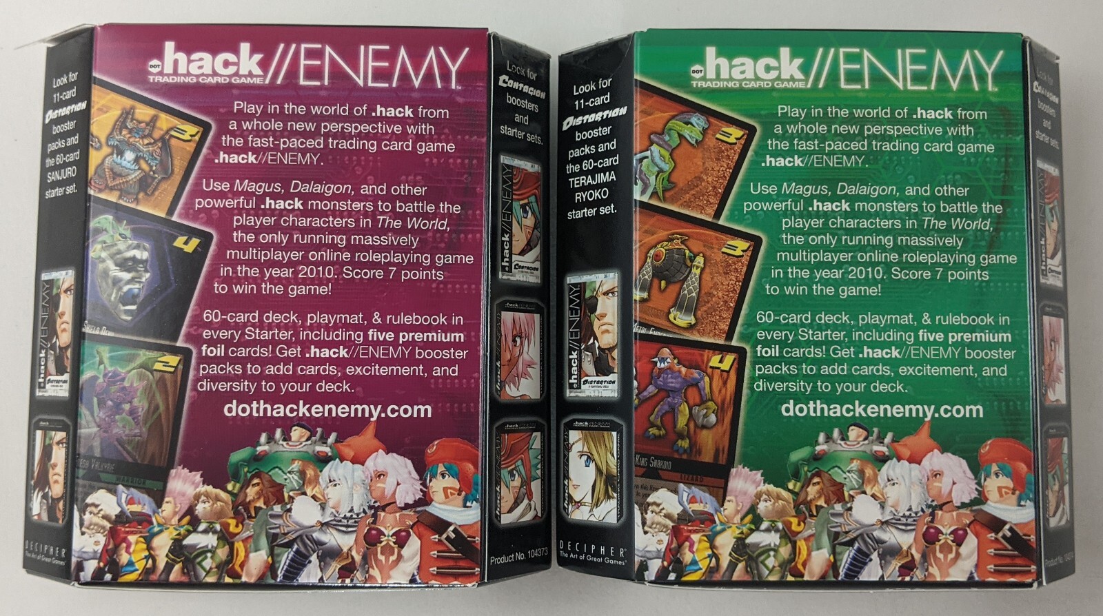 dot Hack Enemy TCG Distortion Starter Deck Set Sanjuro Terajima Ryoko ...