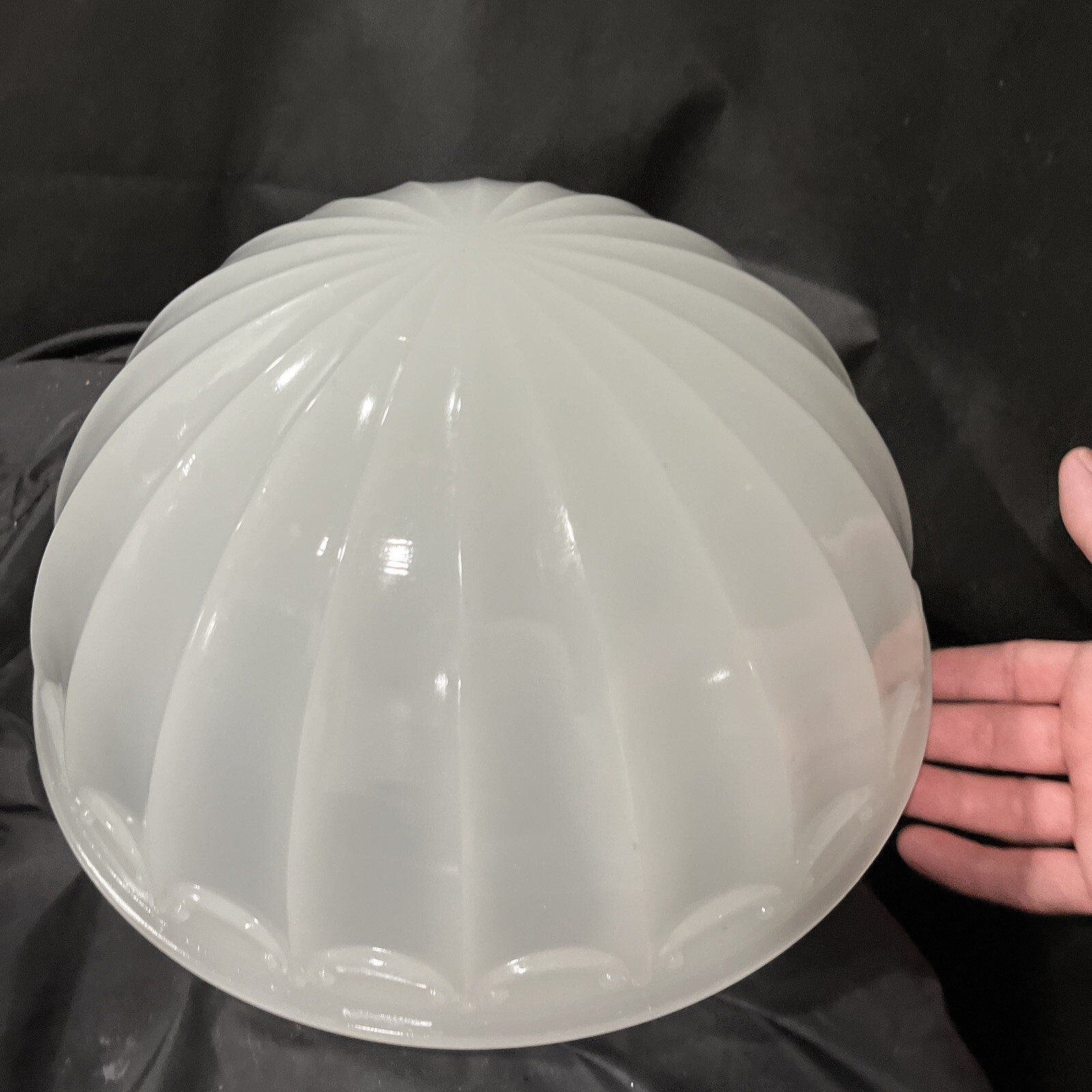u s glass co. art deco clambroth dome handing glass shade 14 1/4 in | eBay