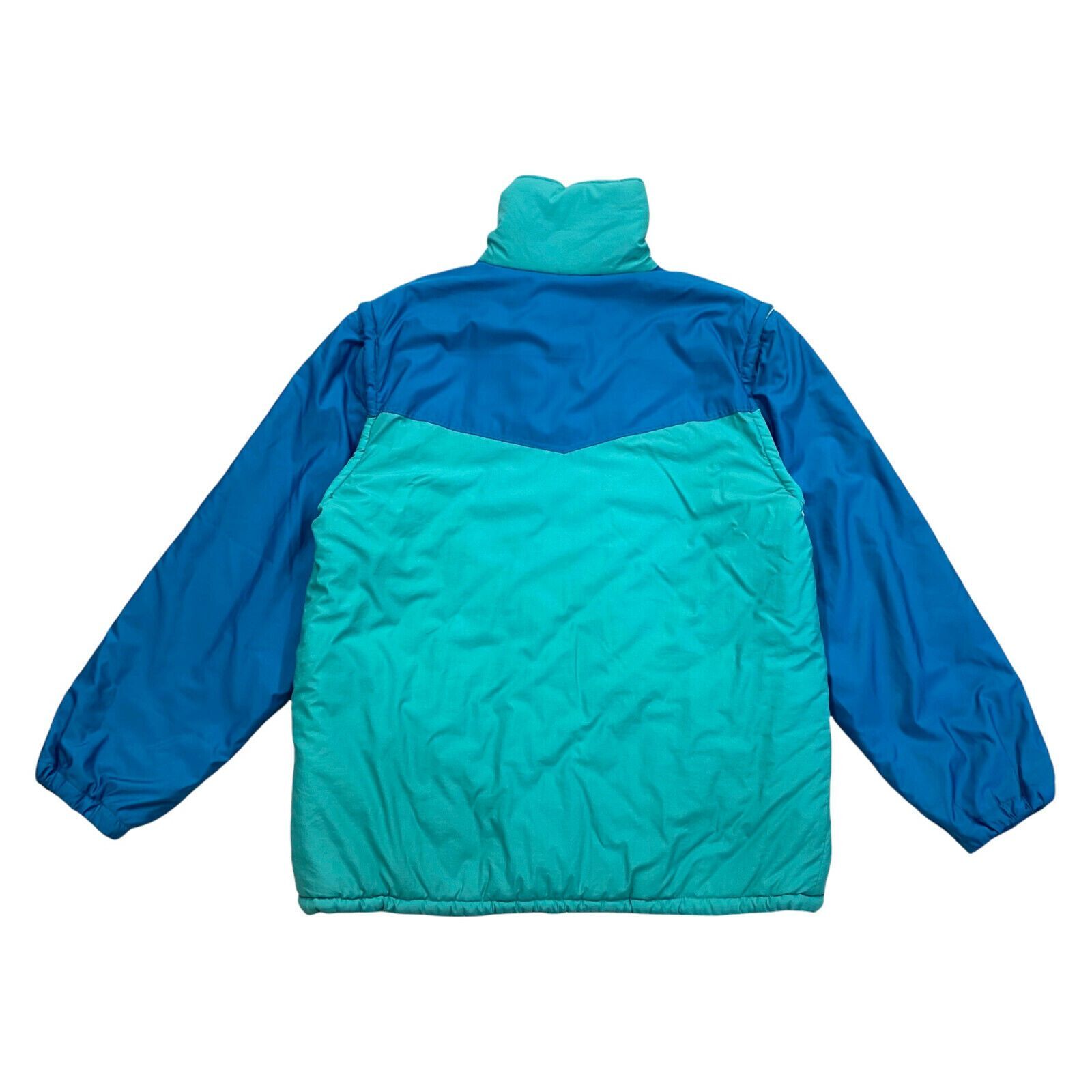 Belfe & Belfe Quilted Zip Off Arms Jacket | Vintage Designer Blue Green ...