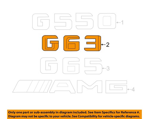MERCEDES OEM 16-18 G63 AMG Exterior-Rear-Emblem Badge Nameplate ...