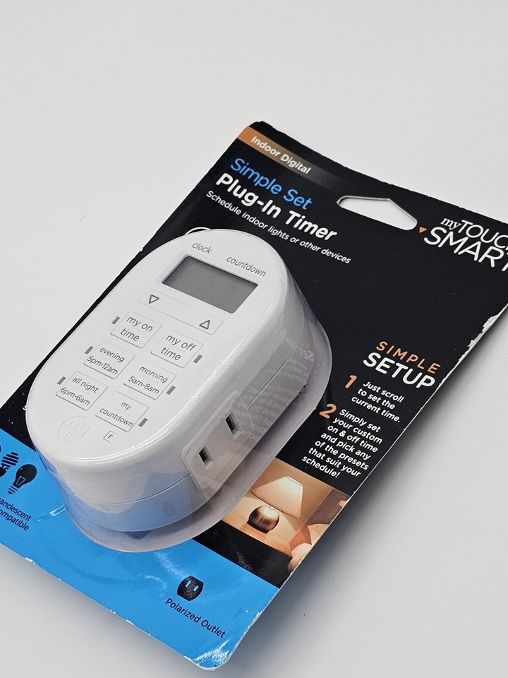 NEW My TouchSmart 26892 MyTouchSmart Indoor Plug-in Digital Timer | eBay