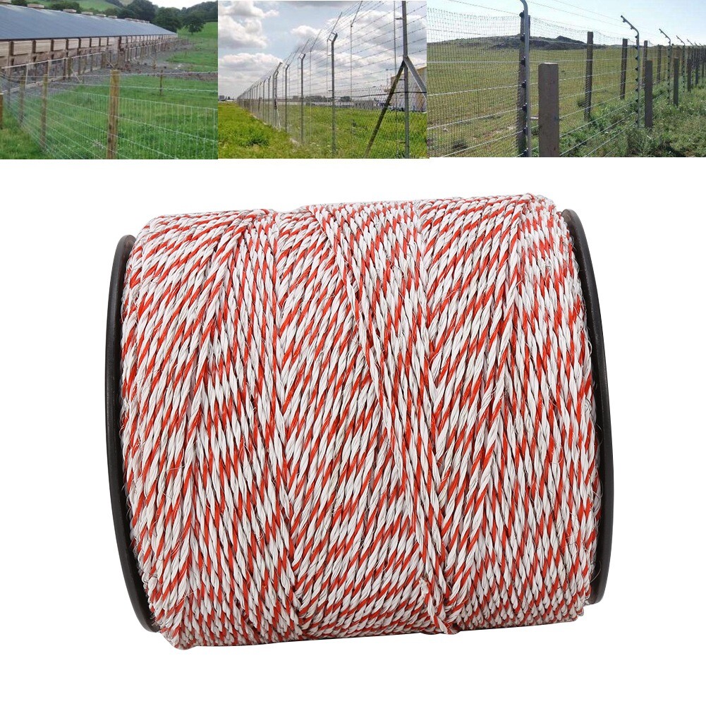 500M Roll Polywire Electric Fence Fencing Stainless Steel Poly Wire ...