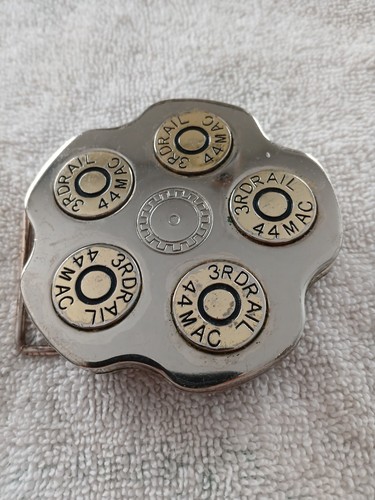 Heavy Duty 3RD RAIL 44 Mag Revolver Stainless Steel Belt Buckle Western ...