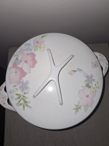 Vtg Kobe Japan Enamel Floral Cookware Cottage Core MCM Kobenstyle Pot ...