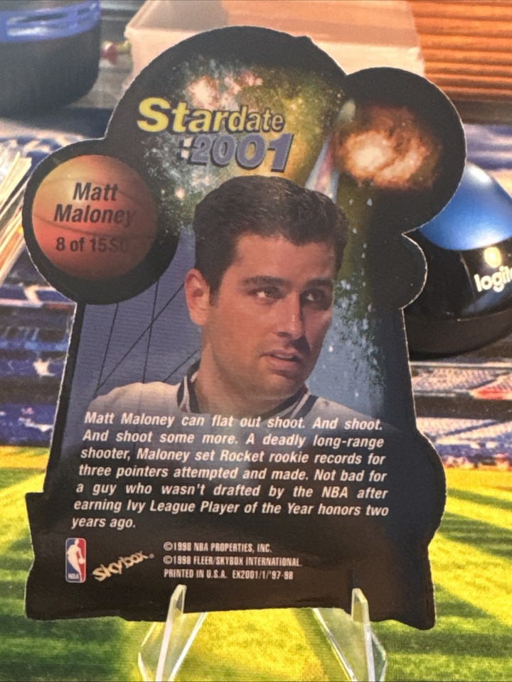 1997-98 E-X2001 Matt Maloney #8 SD Houston Rockets X2001 - Star Date ...