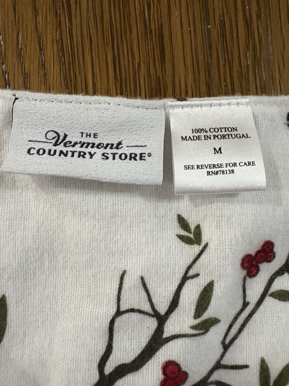 Vermont Country Store Womens MED Cardinal 100% Cotton Nightgown Long ...