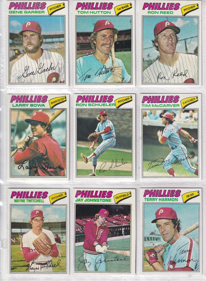 1977 Topps Philadelphia Phillies Baseball Team Set (25 Cards) | eBay