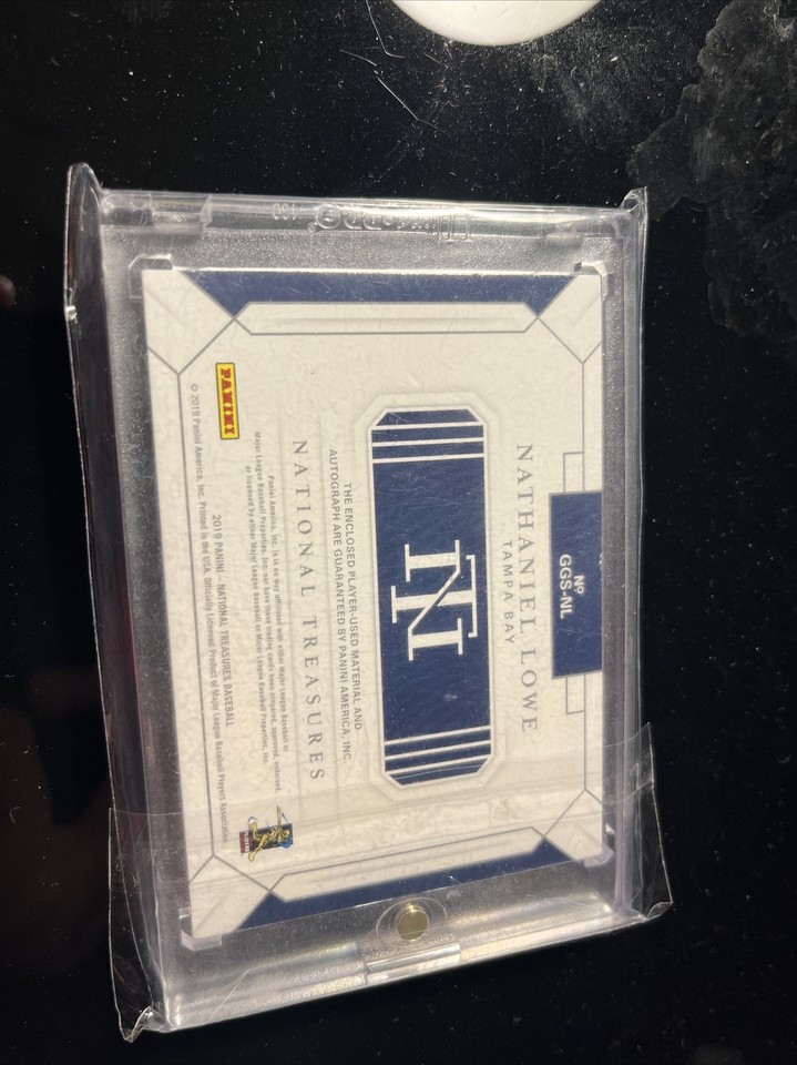 Nate lowe National Treasures Rookie Patch Auto 1/5 Rays And Rangers | eBay