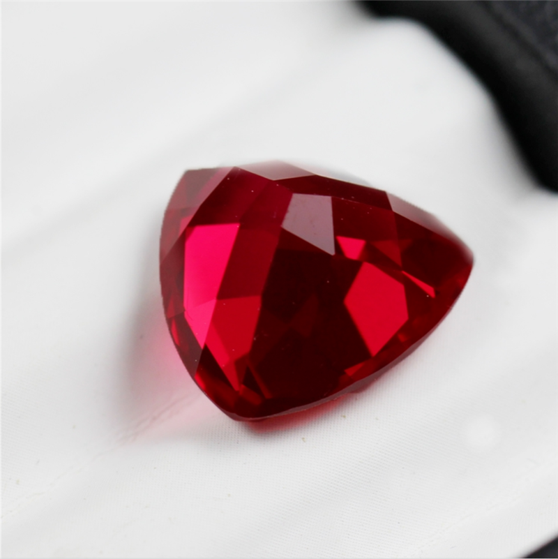 6.85 Ct Natural Flawless Burmese Red Ruby Trillion Cut Loose Certified ...