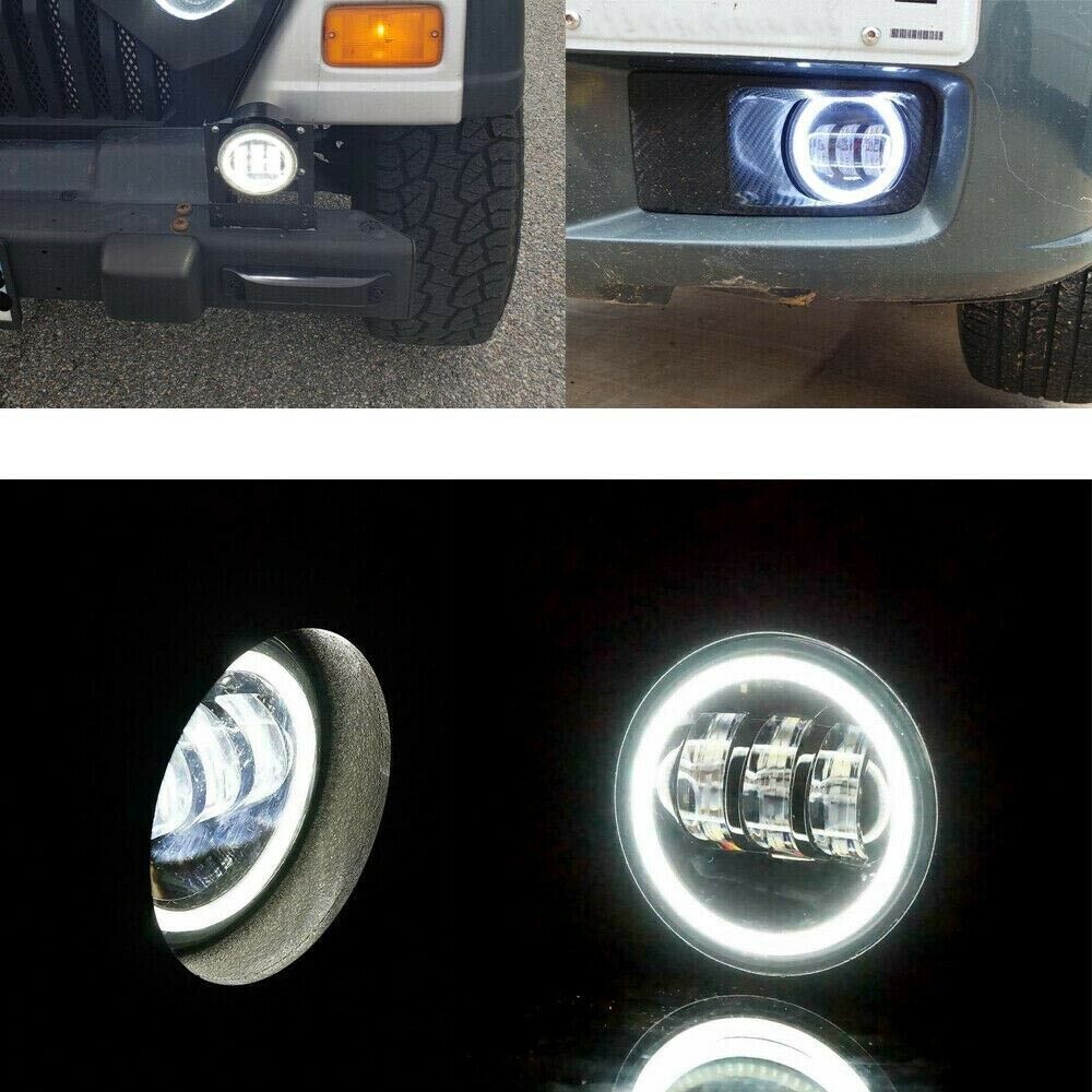 For 2007-2013 GMC Sierra 1500 2500 3500 4"INCH Round LED Bumper Fog ...