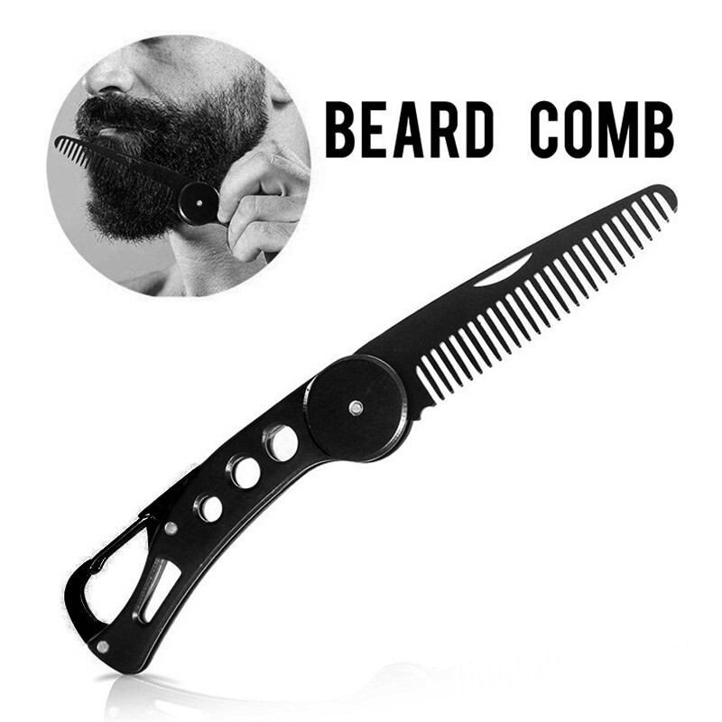 Foldable Comb Folding Clip Hair Moustache Beard Comb Fashion Men ...