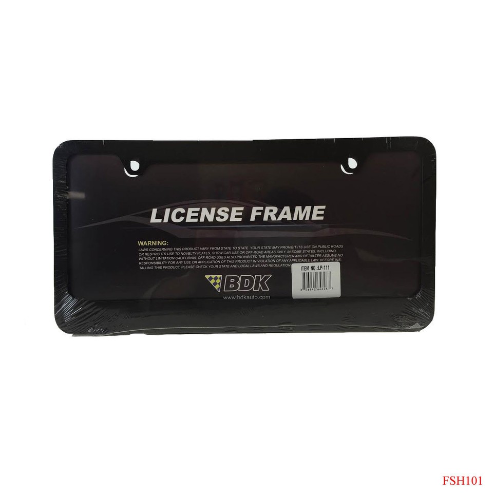 New Classic Blank Plain Black Metal Car Truck Universal Fit License ...