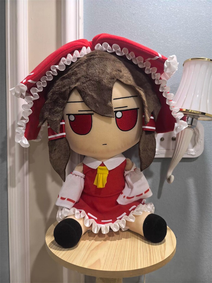 Anime Touhou Project Hakurei Reimu fumo Sitting Plush Doll 45cm Stuffed ...