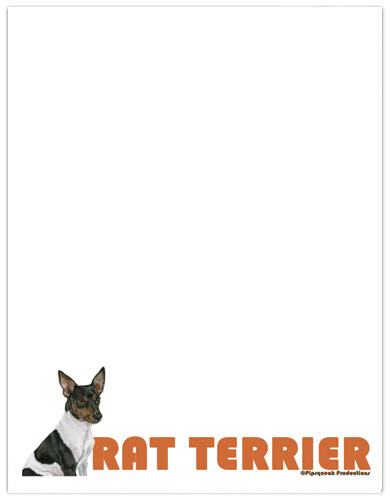 Rat Terrier Printable Stationery, Writing Paper, 8.5" x 11" 25 Sheets ...