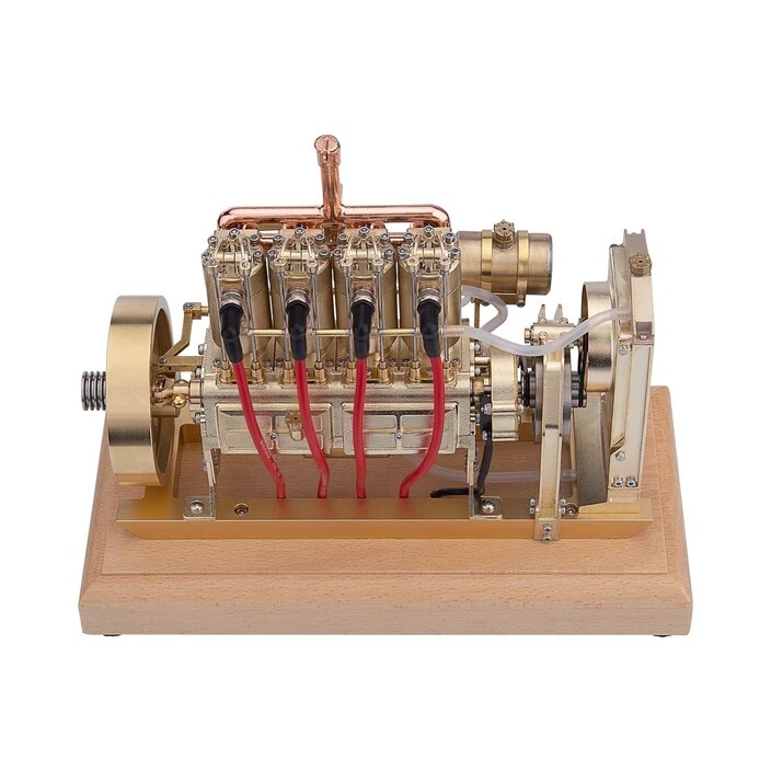 H73 2.6cc Mini Gas Engine Vertical 4-Stroke OHV ICE Model Brass ...