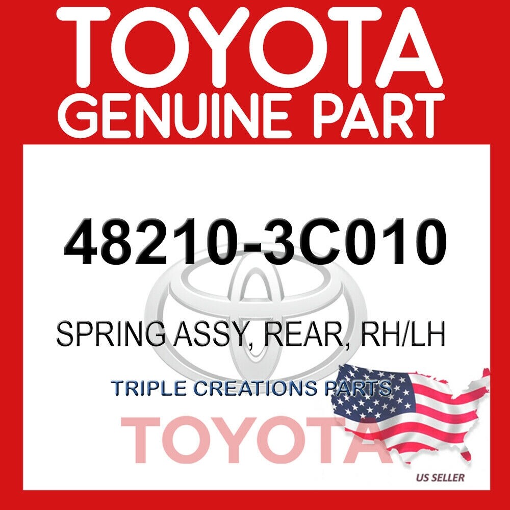 Genuine Toyota 48210-3C010 Spring Assy Rear RH or LH 482103C010 OEM | eBay