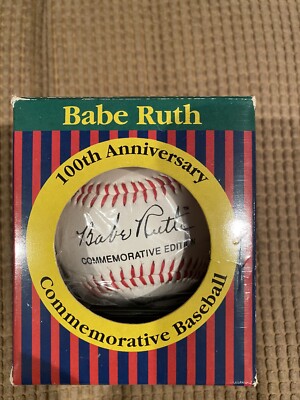 Babe Ruth 100th Anniversary Commemorative Baseball New York Yankees COA ...