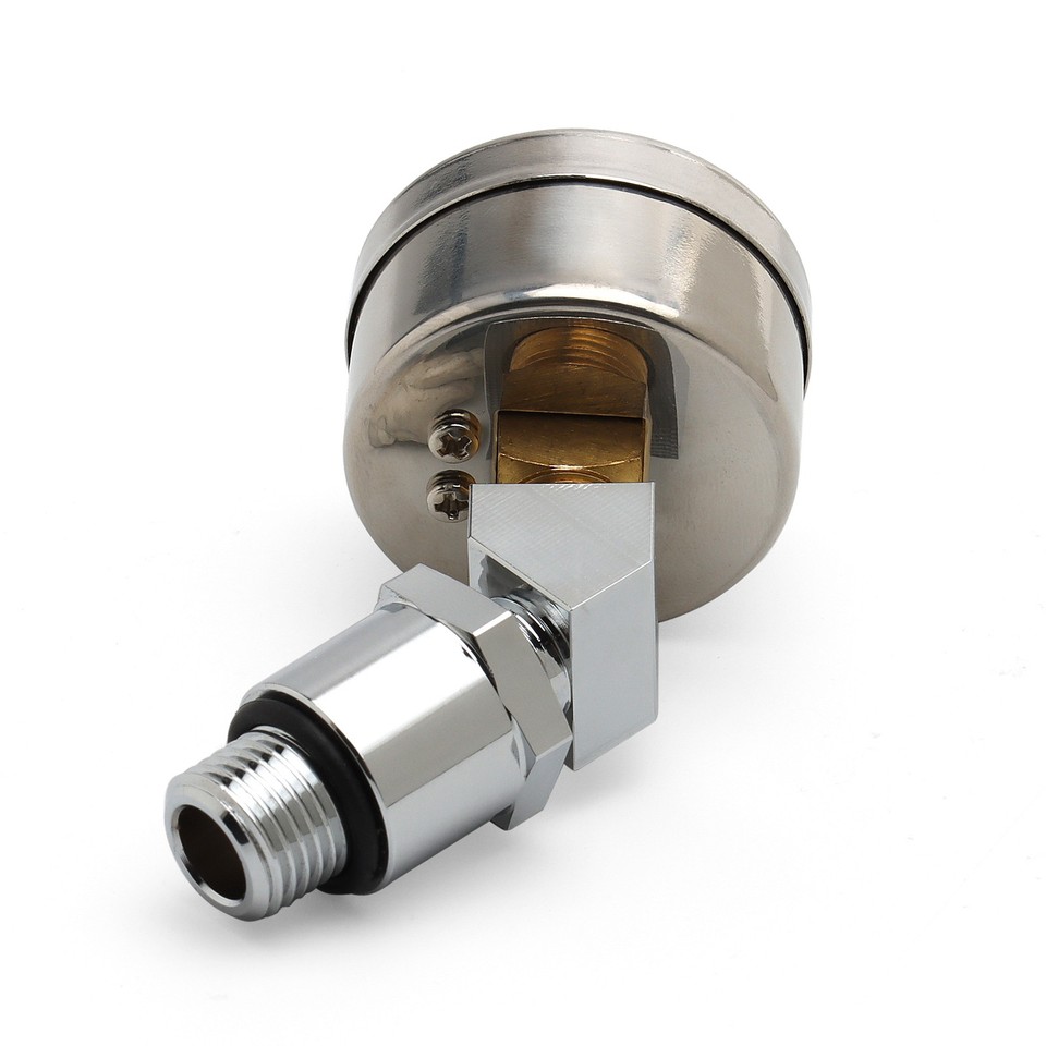 0-60 PSI Oil Pressure Gauge + Adapter Fitting For Harley Shovelhead Big ...
