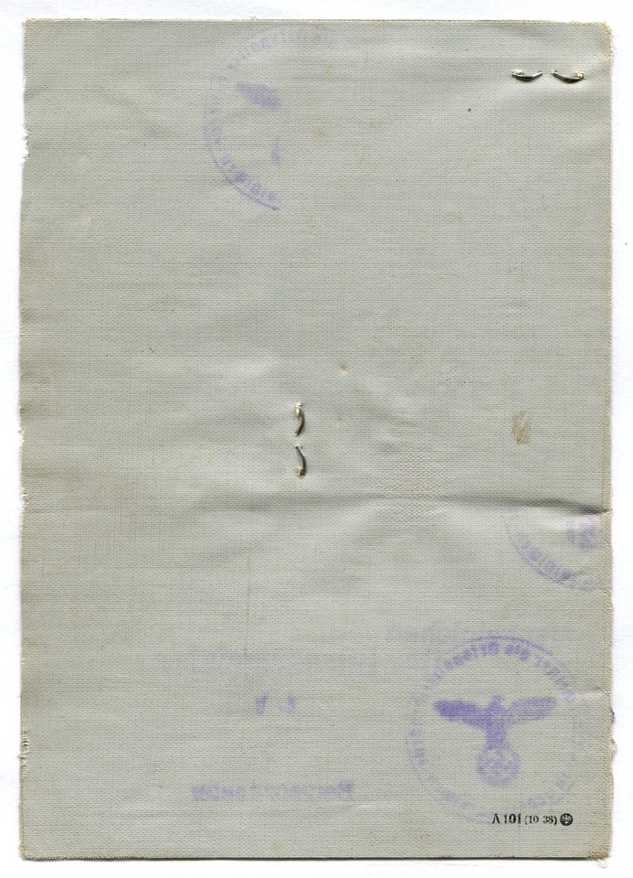 GERMAN WW2 H1tler Era Re1ch Identity Photo Book Card Document 194l ...