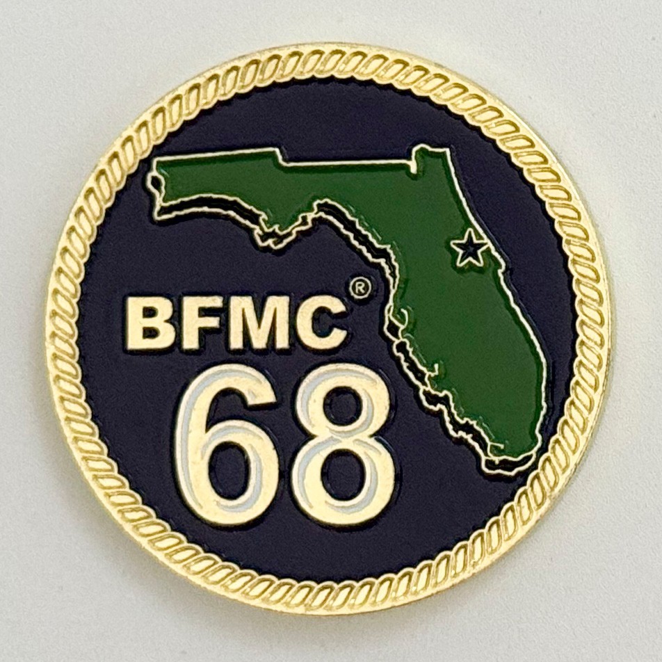 BFMC 68 Florida Challenge Coin, Unique Shark & Figure Design ...