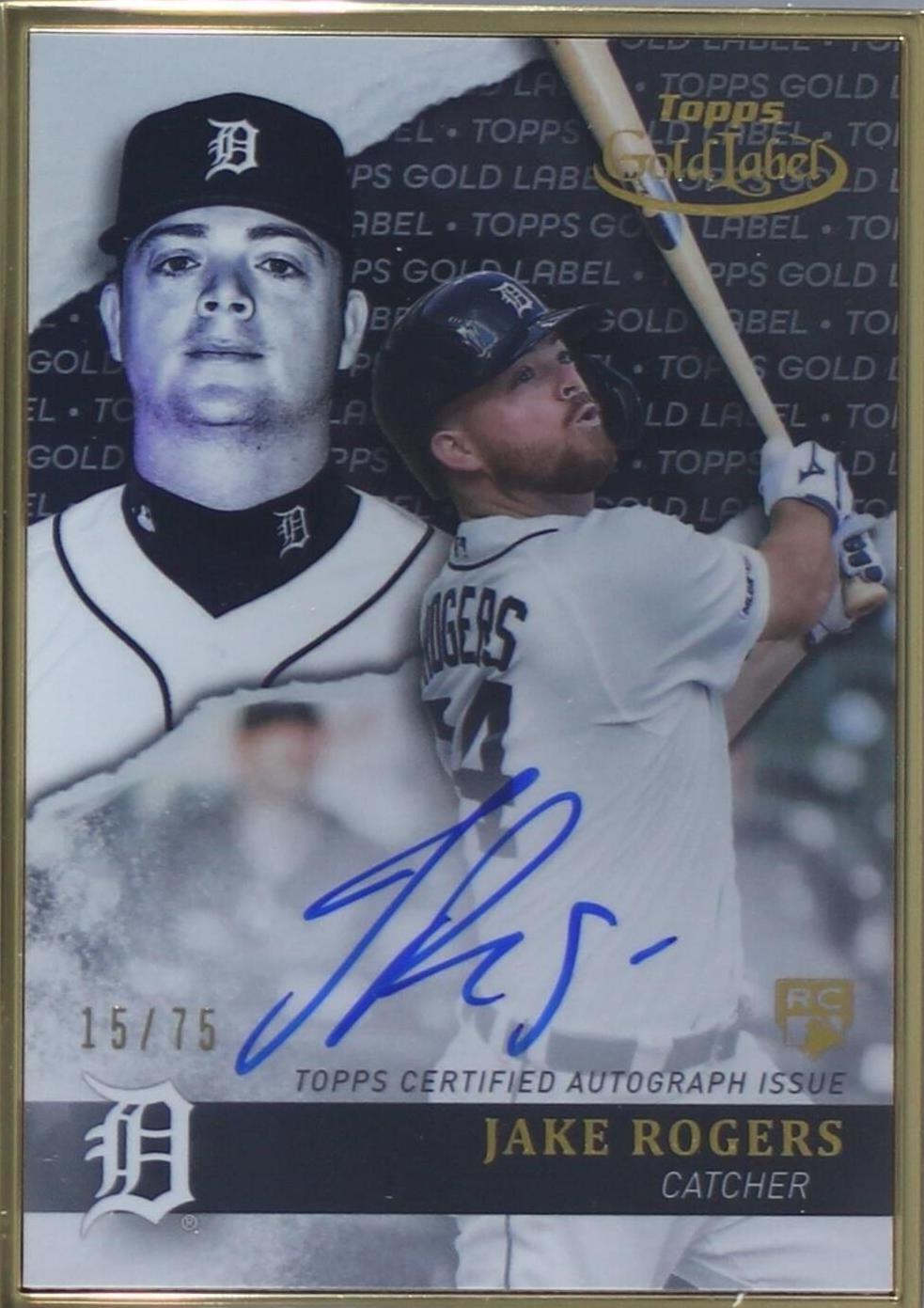 2020 Topps Gold Label - Gold Label Framed Autographs Jake Rogers #GLA ...