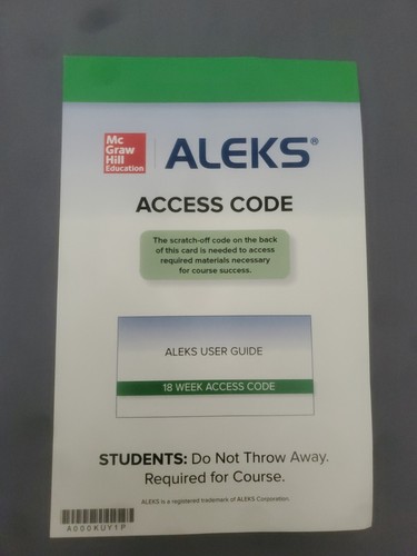 Aleks 18 Weeks Access Code | eBay