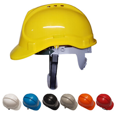 50 x Safety Helmet Helmets Hard Hat 8 Point Harness Sweatband Builders ...