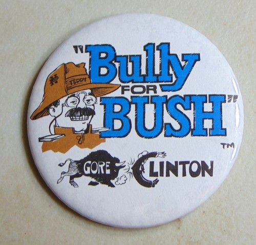 George Bush Clinton Roosevelt 1992 campaign pin button political | eBay