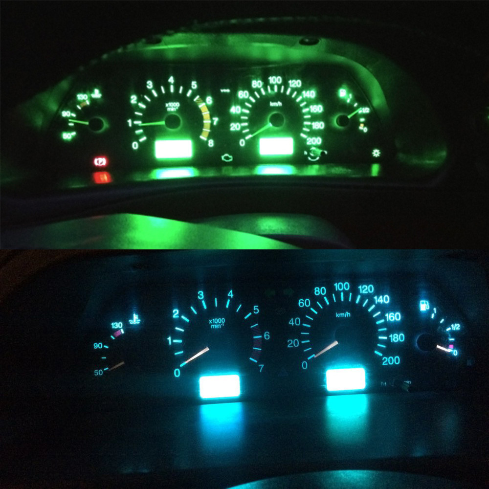 10x T5 B8.5D 5050 1SMD Car LED Dashboard Dash Gauge Instrument Light ...