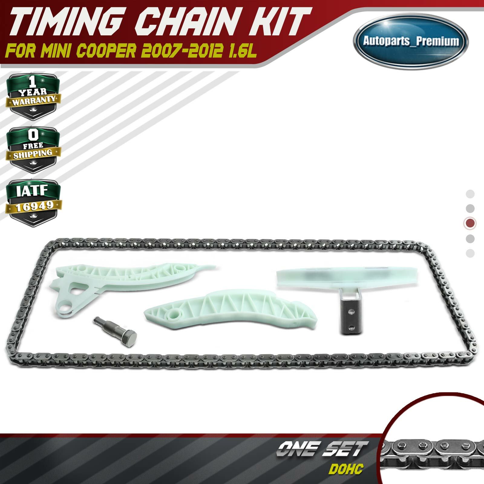 5pcs Engine Timing Chain Kit for Mini Cooper R56/R57 2007-2012 DOHC ...
