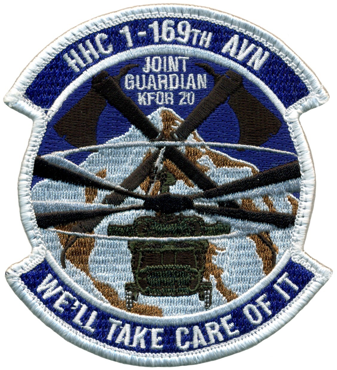 US ARMY H&H Co 1-168th Aviation Regiment Joint Guardian KFOR 2020 Patch ...