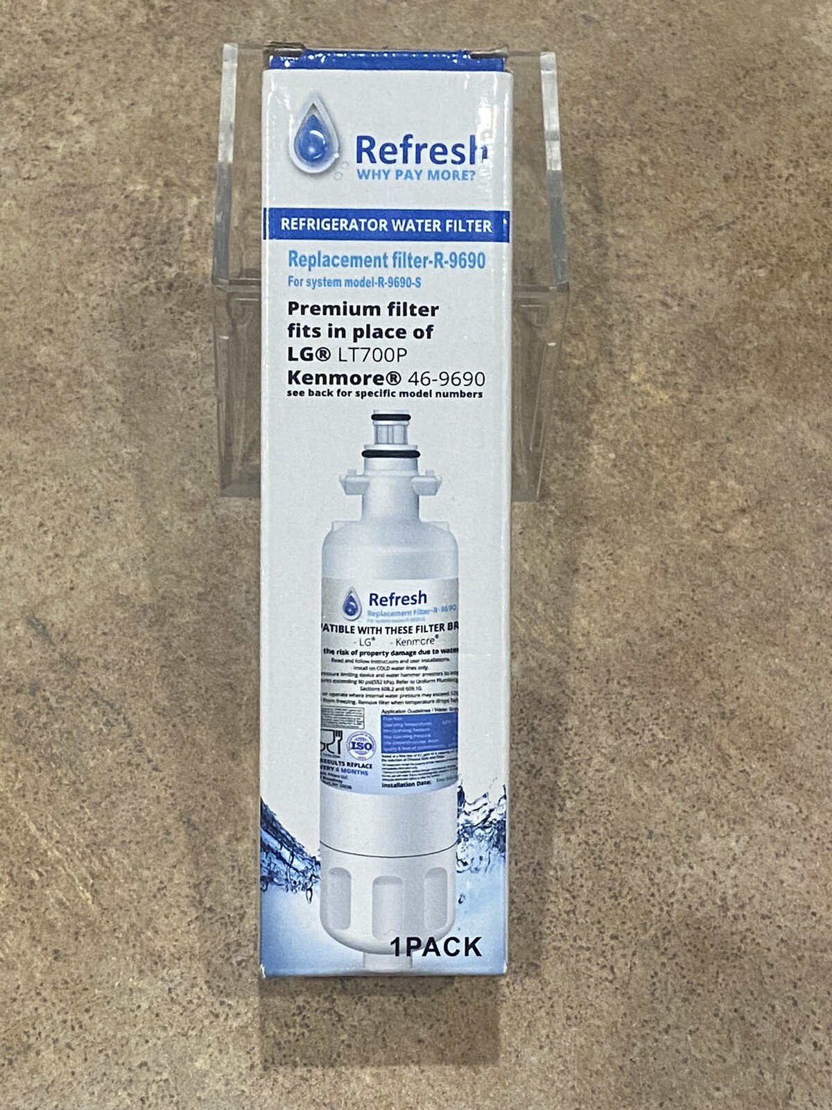 New Refresh Refrigerator Water Filter Model R-9690 In Box Replacement ...