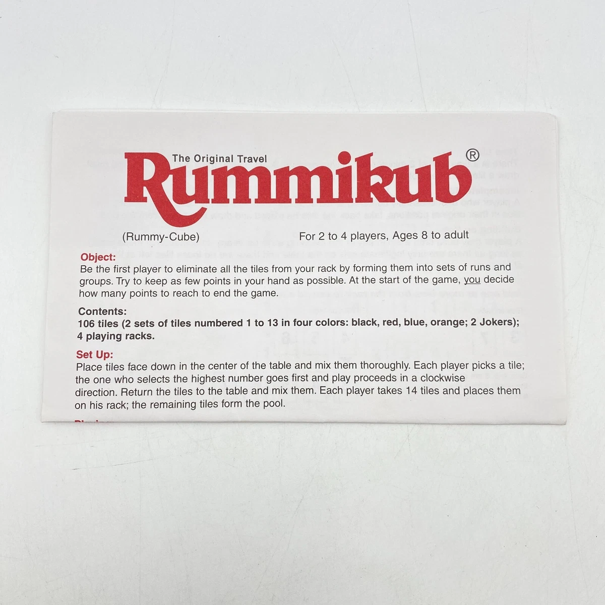 Rummikub Instructions Illustrated Game Guide Digital, 42% OFF