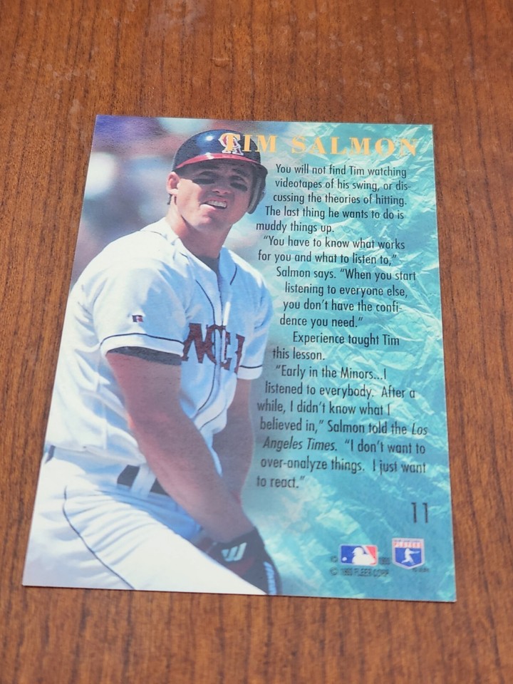 1994 Fleer Tim Salmon AL Rookie of the Year Tim Salmon #11 | eBay