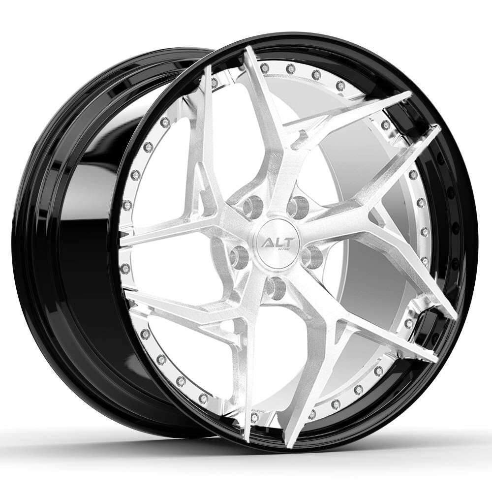19" 20" DL12 Forged Gloss Black Silver wheels for C7 Corvette Z06 Grand ...