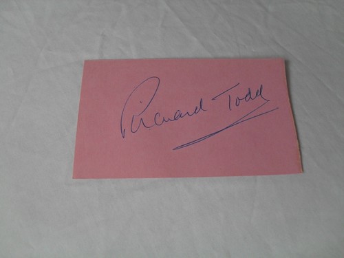 RICHARD TODD AUTOGRAPH - signed autograph book page THE DAM BUSTERS | eBay