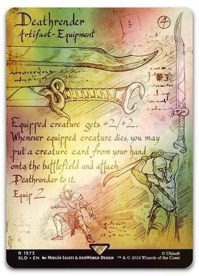 Deathrender (Rainbow Foil) #1573 (NM) Secret Lair Drop SLD Magic MTG | eBay
