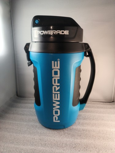 Powerade Water Bottle Jug 1.9L 64oz Thermos Blue AutoSpout Lock Handle ...