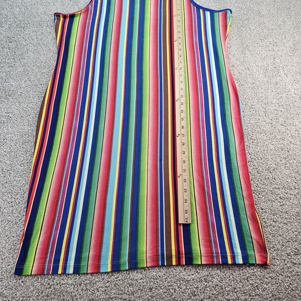 Rouge Collection Women's Size 3X Striped Sleeveless Dress Soft Stretchy ...