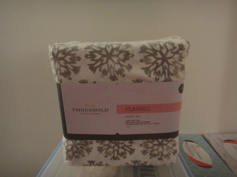 NEW - Threshold Performance Twin Sheet set all cotton up to 17" deep ...