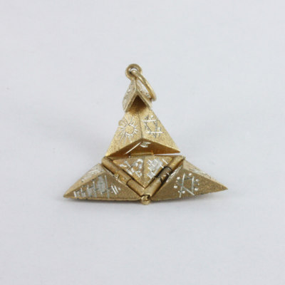 Massiv Silber Vergoldet Freimaurer Pyramide Anhänger | eBay