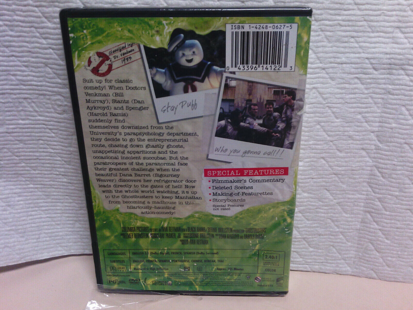 Ghostbusters 1 1984 DVD (2005 Release) Single Disc Region 1 43396141223 ...