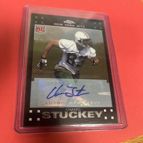 2007 Topps Chrome Rookie Autograph #TC209 Chansi Stuckey NEW YORK JETS ...