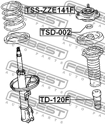 Mounting, shock absorbers for TOYOTA:PREMIO,ALLION II,ALTIS Saloon ...