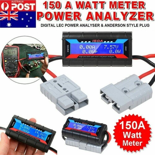 150A Digital LCD Amp Watt Meter and Power Analyser Solar Caravan ...