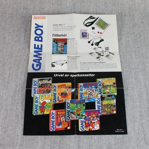 NINTENDO Game Boy Leaflet 1980s NES Promo Poster Double-Side German ...