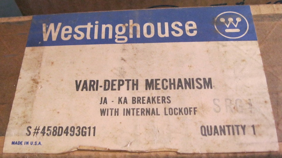 Westinghouse Vari-Depth Mechanism For JA-KA Breakers W/Internal Lockoff ...