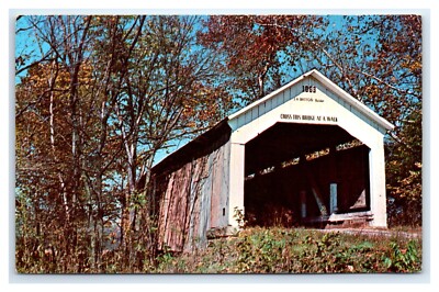 Rockville, IN Postcard - Sim Smith Covered Bridge - Parke County | eBay