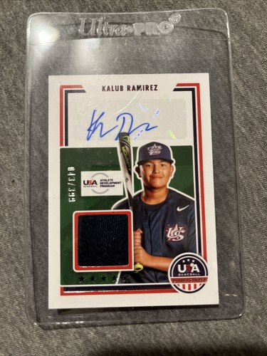 2022 USA Stars & Stripes KALUB RAMIREZ AUTO GAME USED JERSEY /399! rare ...